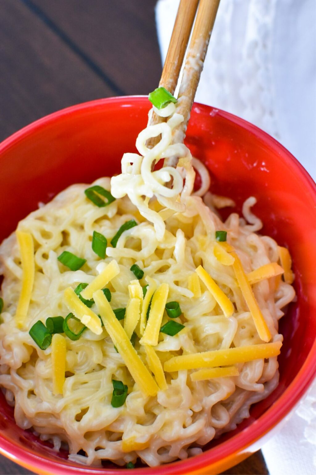 The Best Cheesy Ramen Noodles Recipe - Thyme For The Table