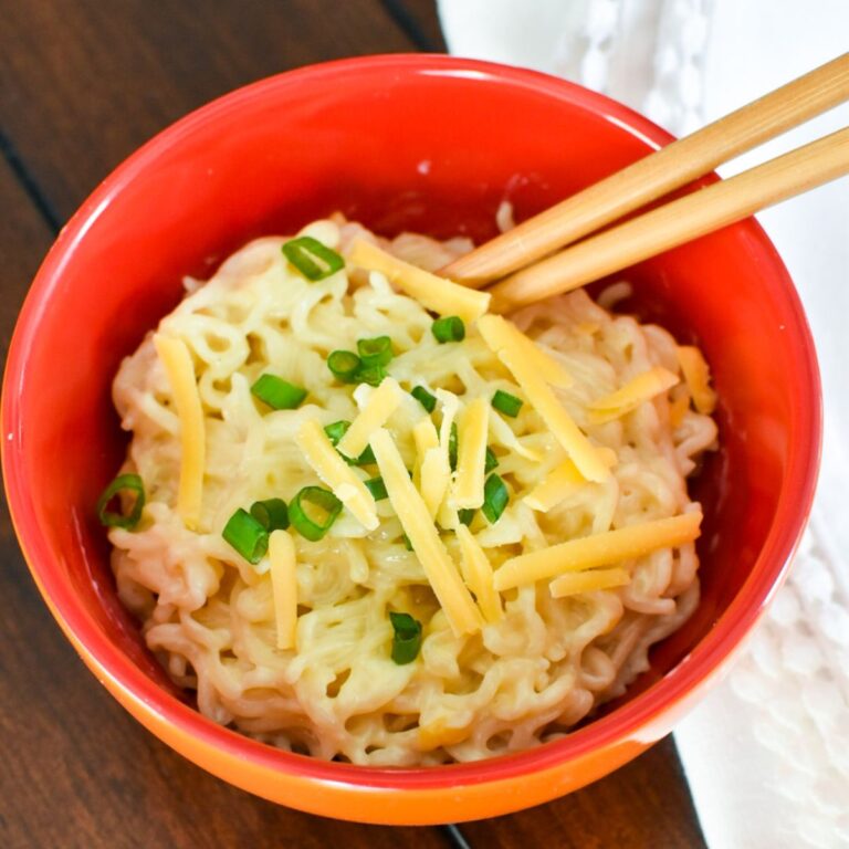 The Best Cheesy Ramen Noodles Recipe - Thyme For The Table