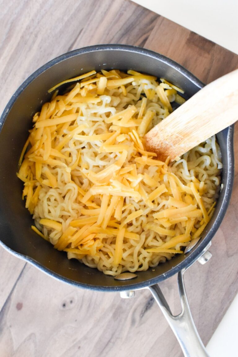 The Best Cheesy Ramen Noodles Recipe - Thyme For The Table