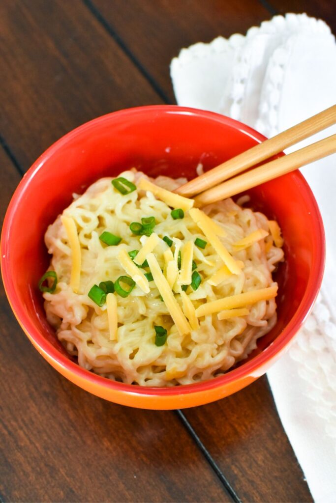The Best Cheesy Ramen Noodles Recipe - Thyme For The Table