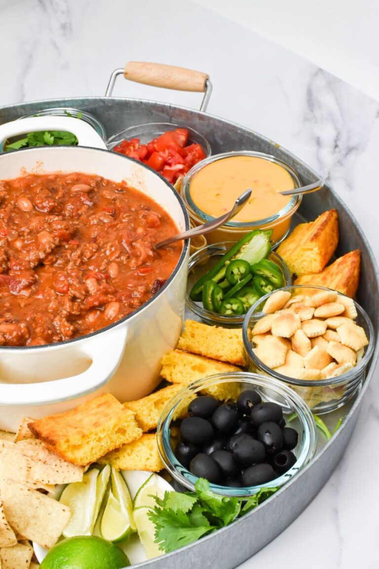 The Best Chili Charcuterie Board - Thyme For The Table