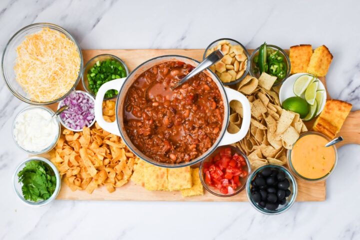 The Best Chili Charcuterie Board - Thyme For The Table